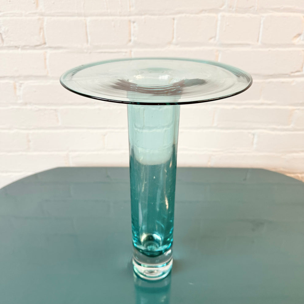 LARGE BRIM AQUA BLUE BLENKO VASE – MiMO Decor